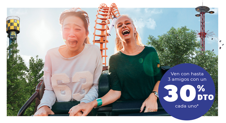 Bono Parques: ¡Ven con tus amigos! | Parque de Atracciones de Madrid